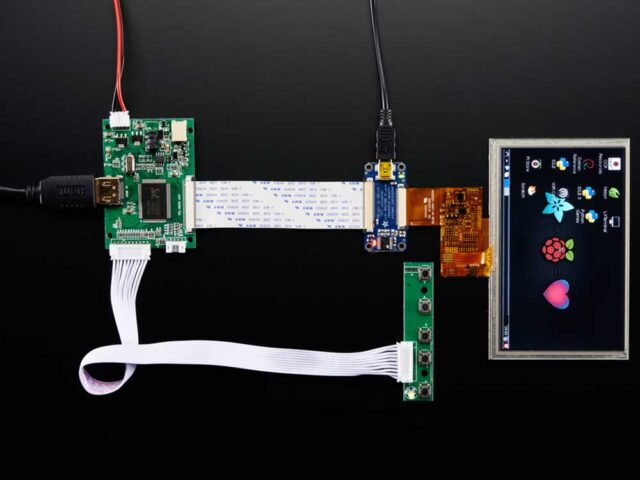 HDMI 4 Pi: 5 Display w/Touch and Mini Driver - 800x480 HDMI for ...