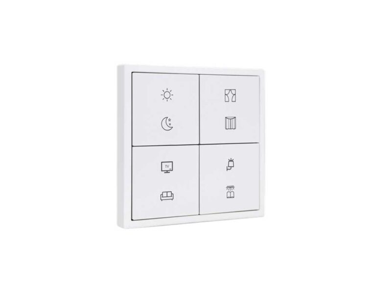 HDL Panel Tile Series 8 Button White HDL-M/PT4RB.1 - Robots Cyprus