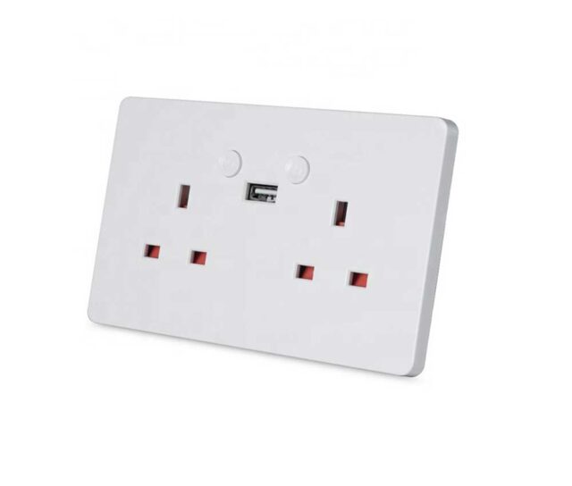 Robots Cyprus Smart Home Series UK Wall Double Socket Wifi - Robots Cyprus